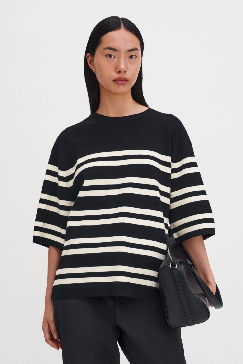 Milano Knit T-shirt - Sort/hvit - Rino Hansen